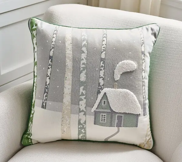 MARTHA STEWART 18x18 Decorative Holiday Pillow - One-color