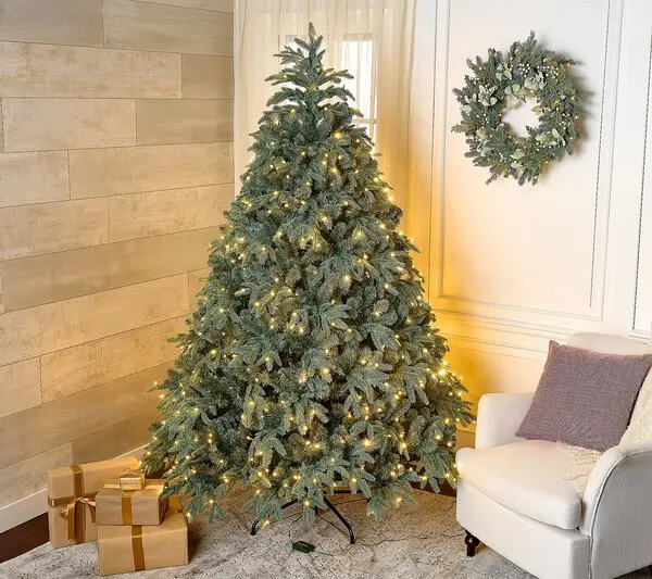 MARTHA STEWART 7' Color Flip Blue Spruce Tree - One-color