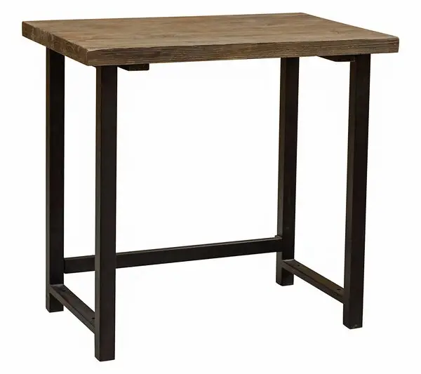 ALATERRE FURNITURE Pomona Small Metal & Solid W Ood Finish Desk - One-color