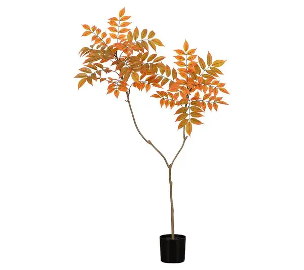 NEARLY NATURAL 4ft. Autumn Minimalist Sumac Fal L Tree - One-color