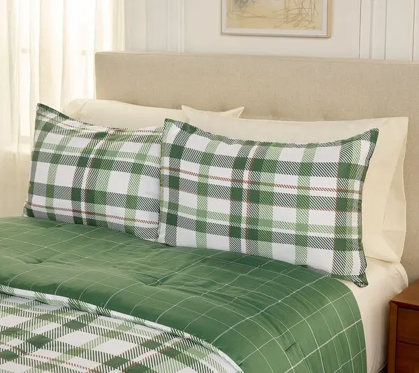 MARTHA STEWART Plaid Comforter Set King