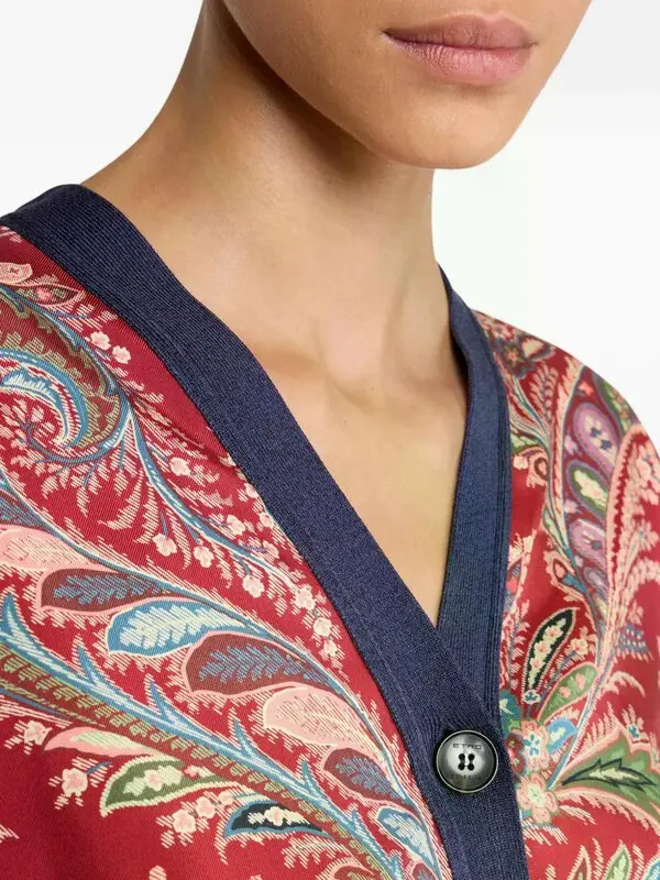 Etro Paisley-print Cropped Cardigan