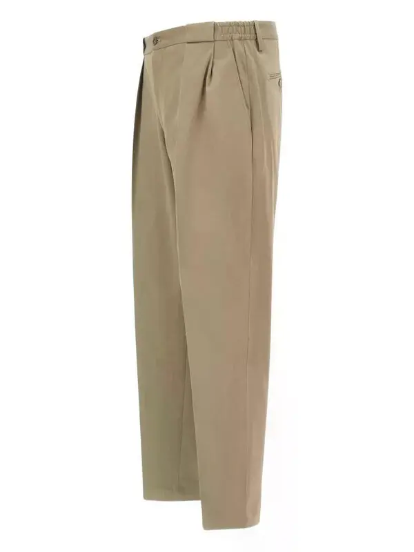 BRIGLIA 1949 Pleated Cotton-blend Trousers