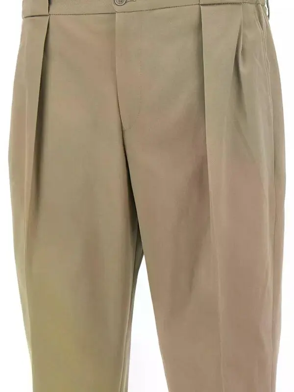 BRIGLIA 1949 Pleated Cotton-blend Trousers