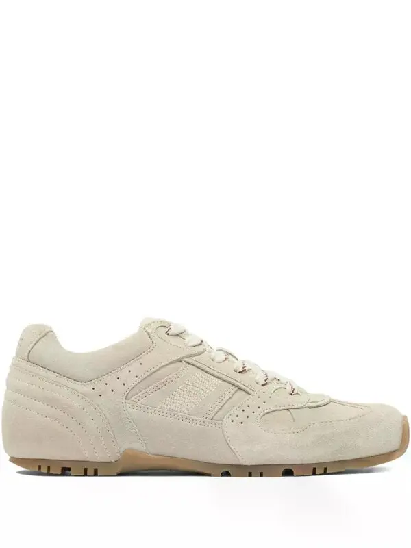 ALOHAS Suede Leather Lace-up Sneakers - Neutrals