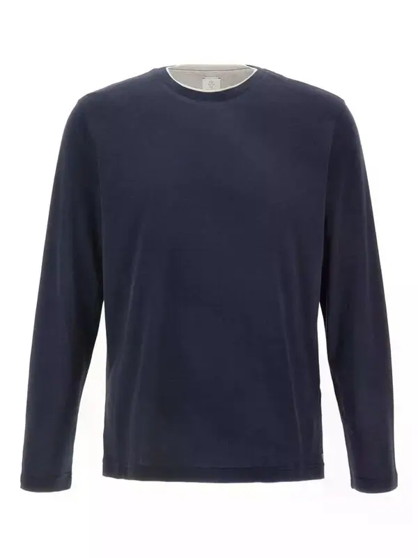 Eleventy Long-sleeve Crew-neck Sweater - Blue