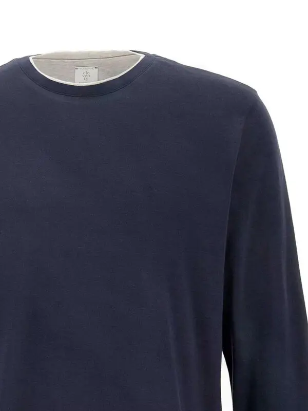 Eleventy Long-sleeve Crew-neck Sweater - Blue