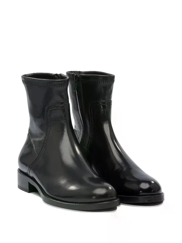 MARETTO Leather Zip Boots