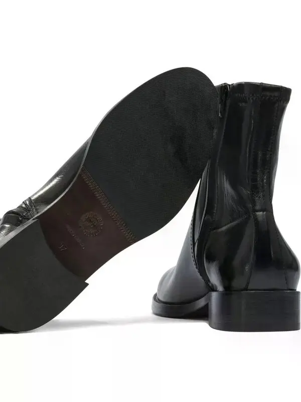 MARETTO Leather Zip Boots