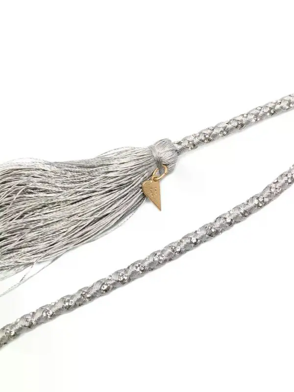 FORTE_FORTE Crystal-embellished Tassel Belt