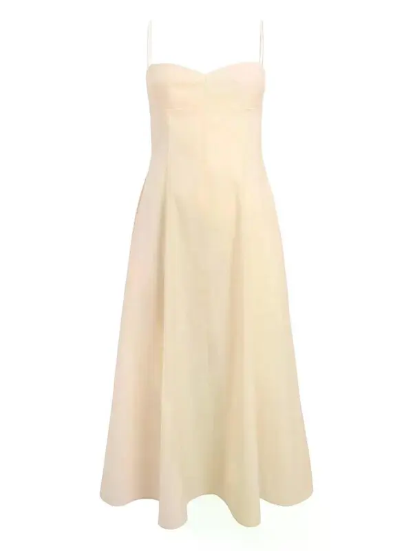 Khaite Isabella A-line Midi Dress - Neutrals