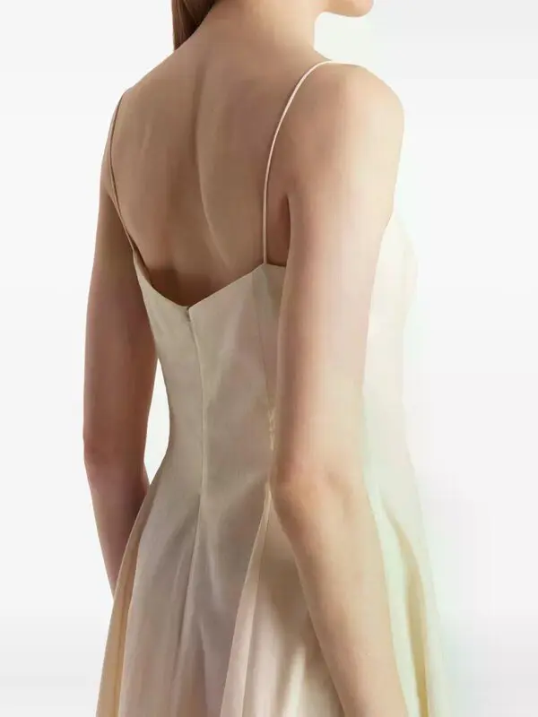 Khaite Isabella A-line Midi Dress - Neutrals