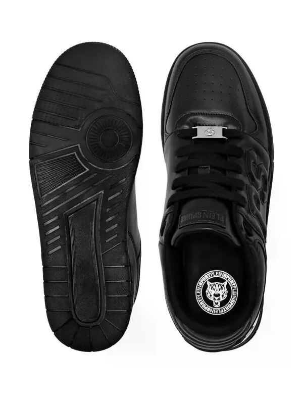 PLEIN SPORT Logo Leather Sneakers