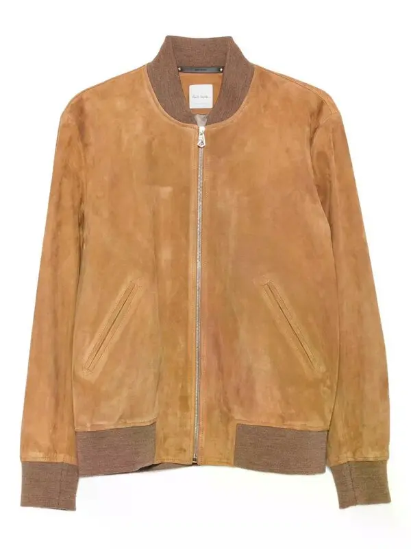 Paul Smith Suede Bomber Jacket - Brown