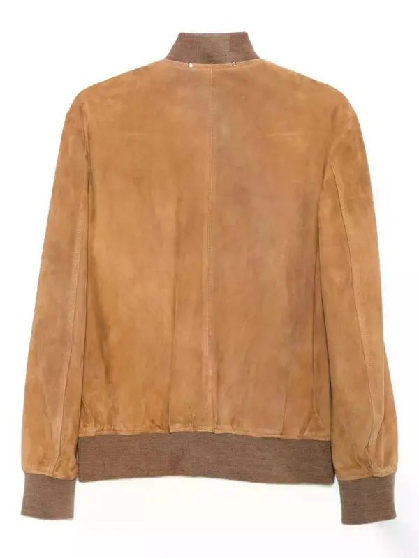 Paul Smith Suede Bomber Jacket - Brown