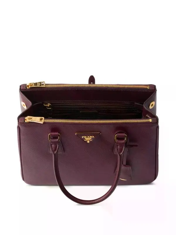 Prada Saffiano Leather Tote Bag - Red