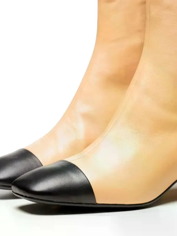POCHE PARIS Block-heel Cap-toe Boots