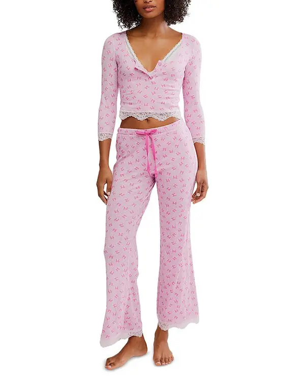 Free People Stolen Dance Sleep Set - Candy Lilac Combo