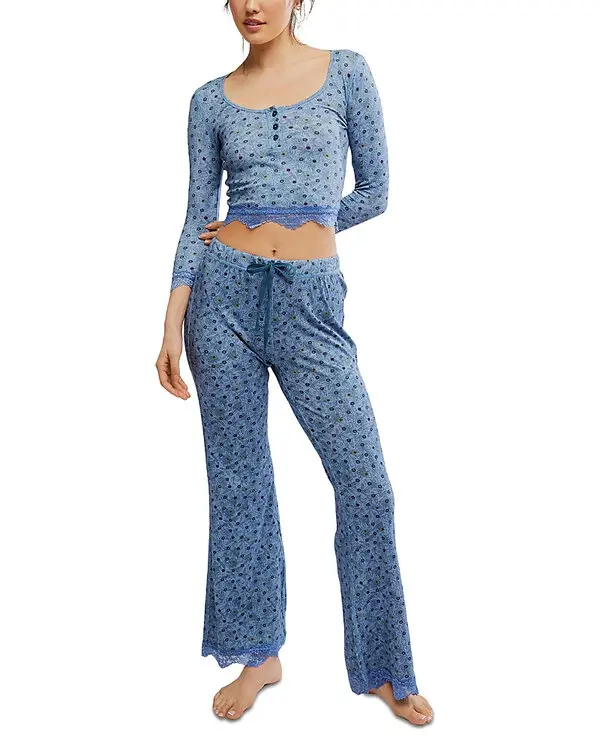 Free People Stolen Dance Sleep Set - Denim Combo
