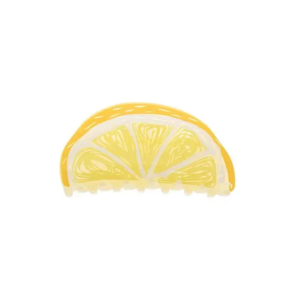 BY ADINA EDEN Lemon Slice Claw Clip - Yellow