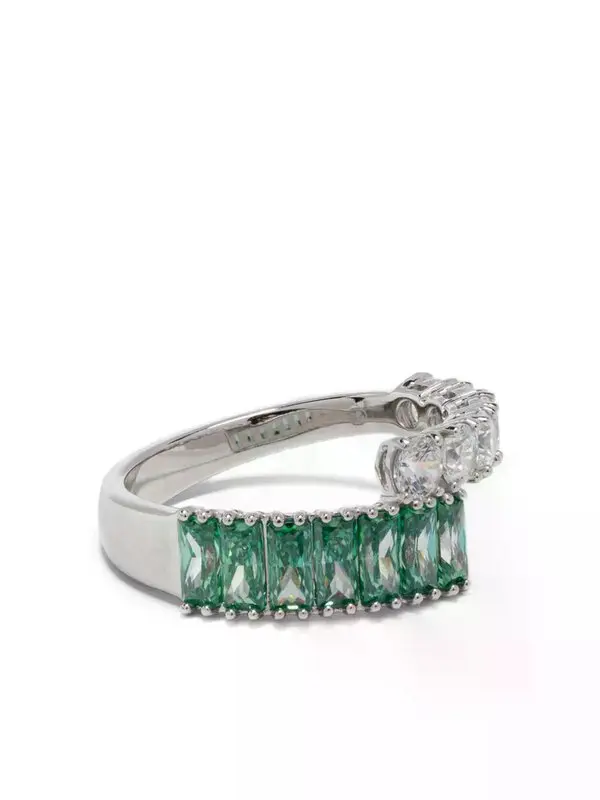 SWAROVSKI Matrix Emerald And Zirconia Ring - Silver