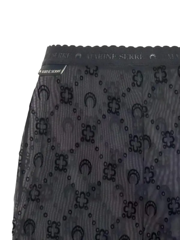 MARINE SERRE Flock-print Mesh Shorts
