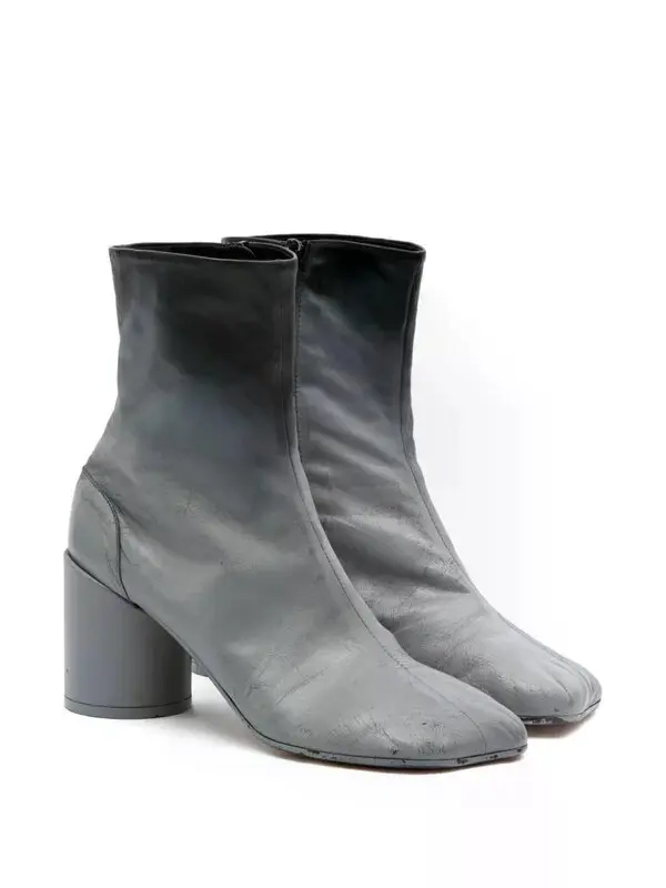MAISON MARGIELA Leather Ankle Boots - Grey