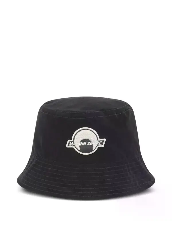 MARINE SERRE Logo Bucket Hat - Black