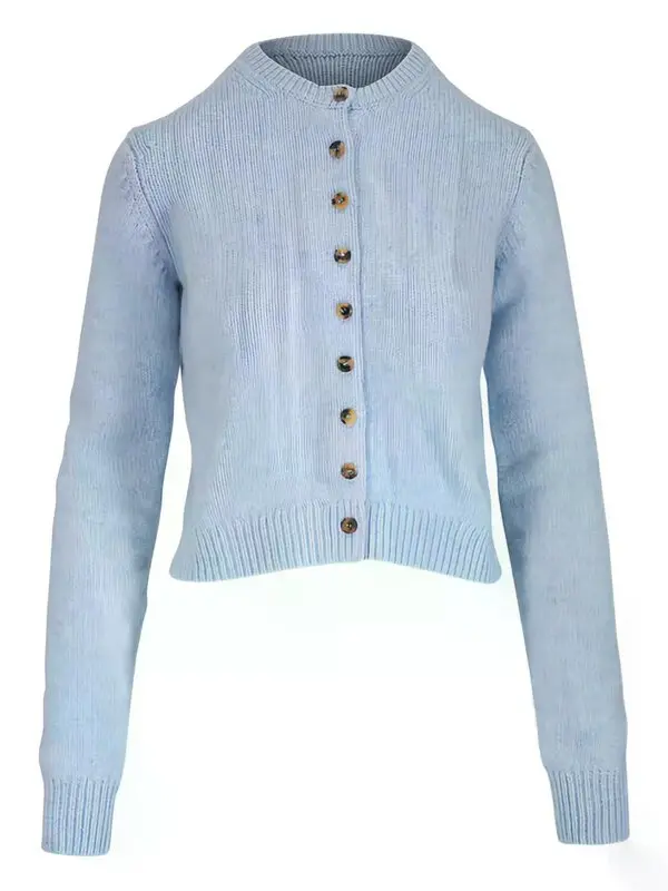 Khaite Everheart Button-front Cashmere Cardigan - Blue