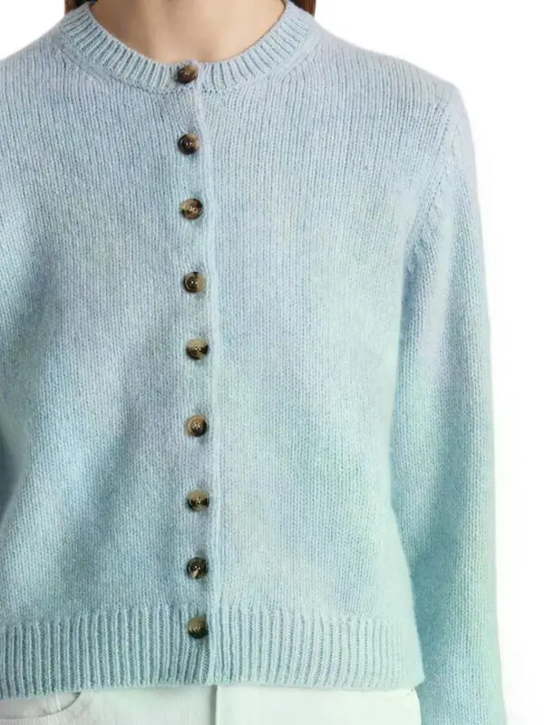 Khaite Everheart Button-front Cashmere Cardigan - Blue