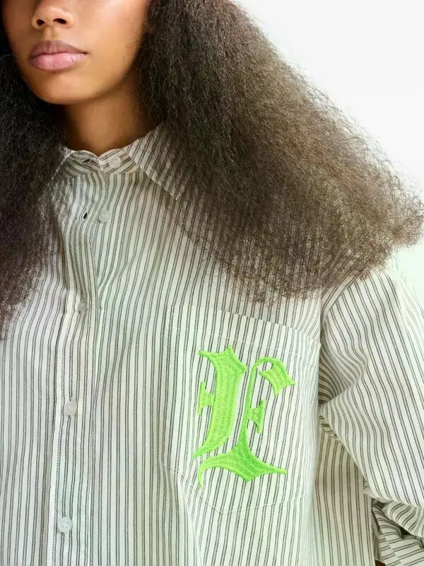 Essentiel Antwerp Striped Embroidered Shirt