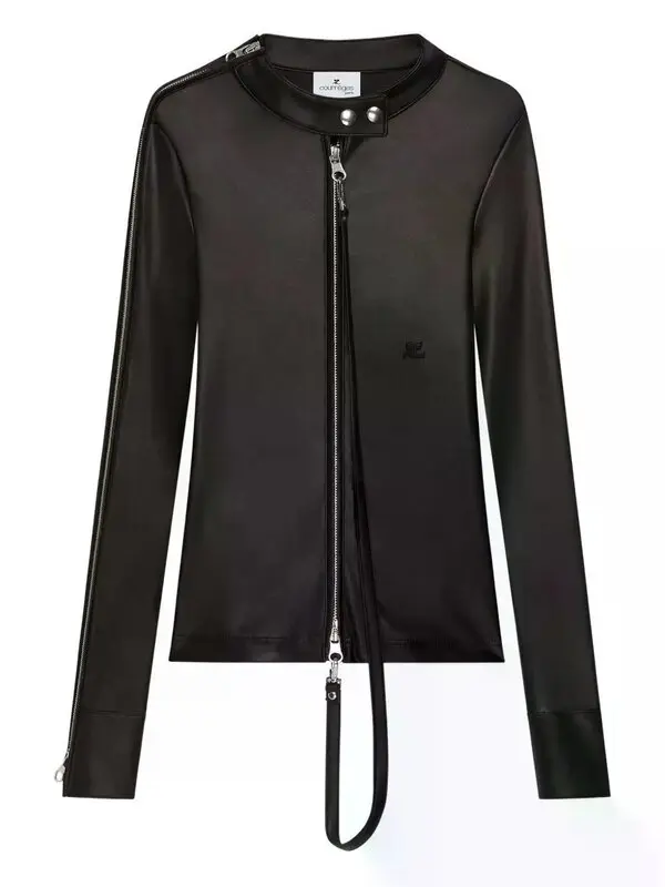 COURREGES Zip-up Biker Jacket