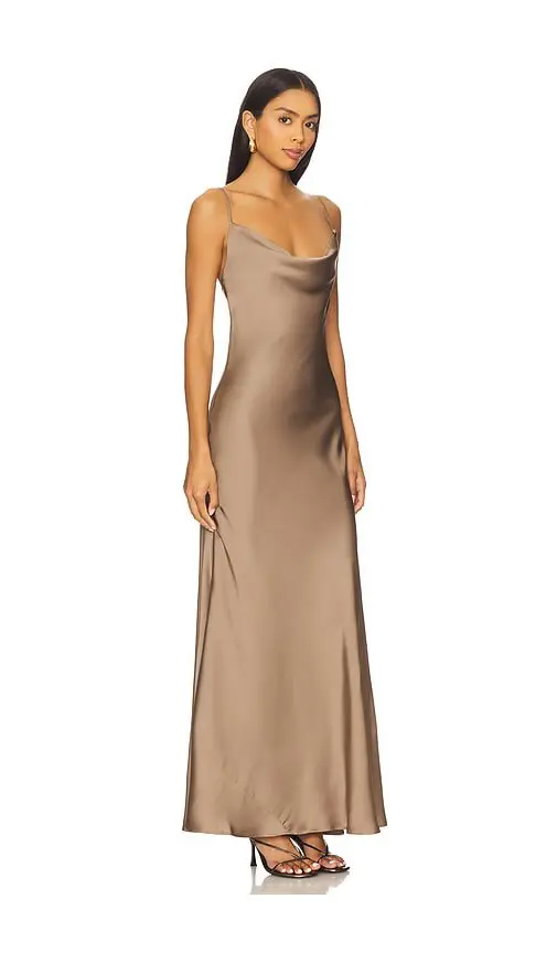Bardot Monroe Cowl Neck Maxi Dress - Toffee