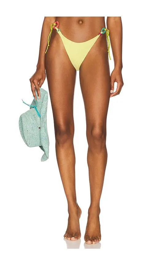 Yllw Vivi Charm Bikini Bottom - Lemon Waffle