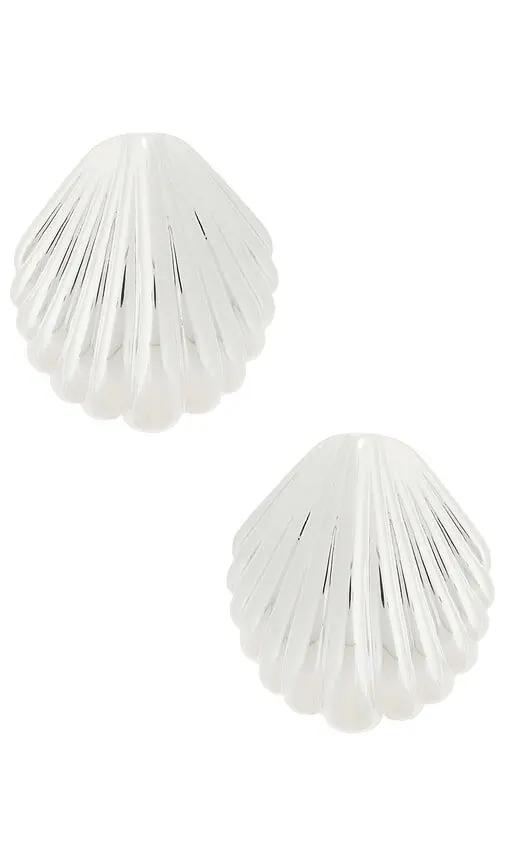 Anni Lu Shell Stud Earrings - Silver
