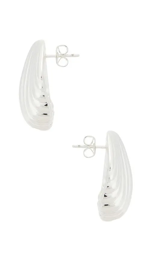 Anni Lu Shell Stud Earrings - Silver