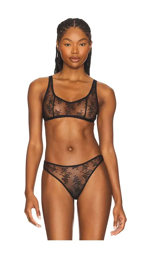 JOURNELLE Romy Scoop Bralette In Black - Noir