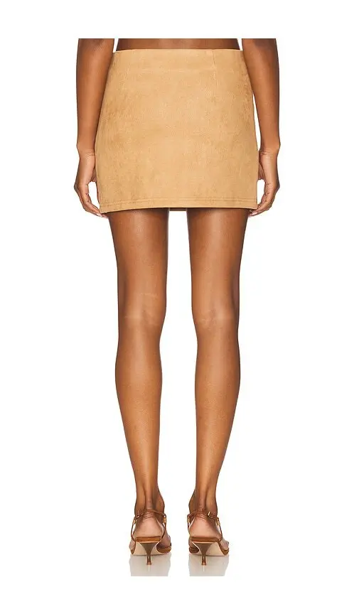 Superdown Faux Suede Mini Skirt - Camel