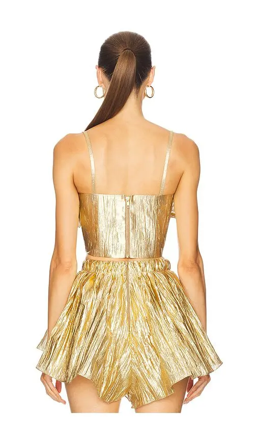 THE DOLLS HOUSE Shelby Metallic Corset Top