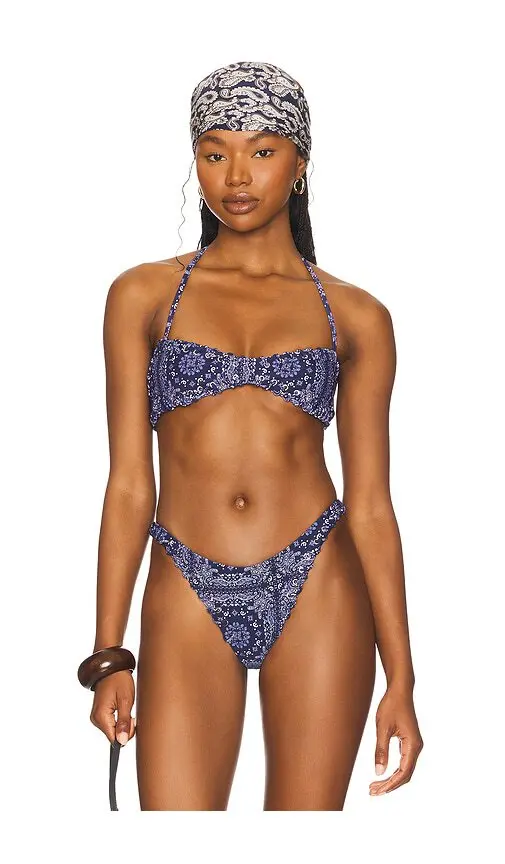Miaou Rio Bikini Top - Bandana Navy
