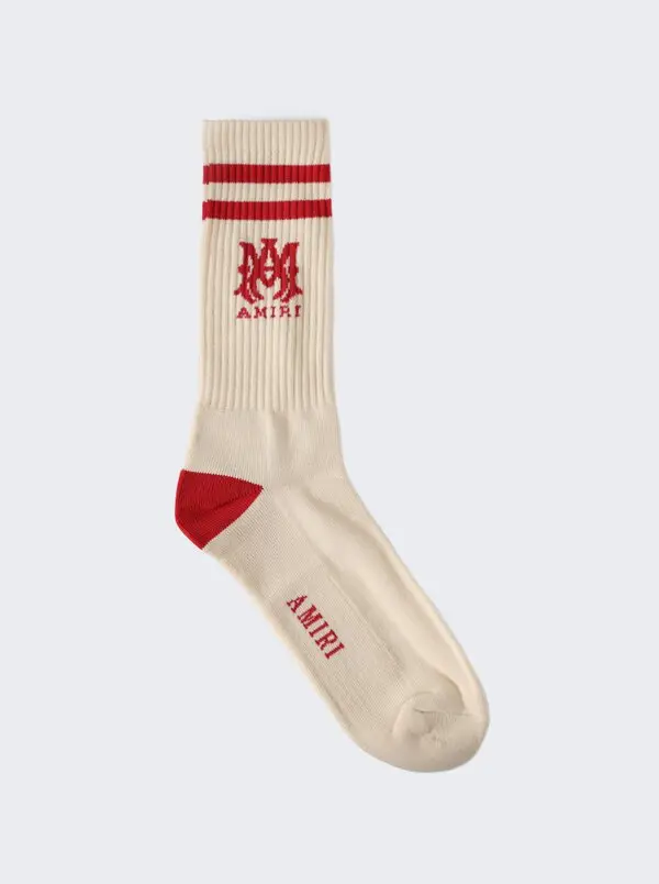 Amiri Ma Stripe Ankle Socks - Varisty Red