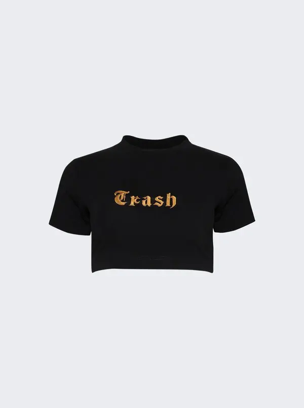 Vetements Fitted Cropped T-shirt - Black