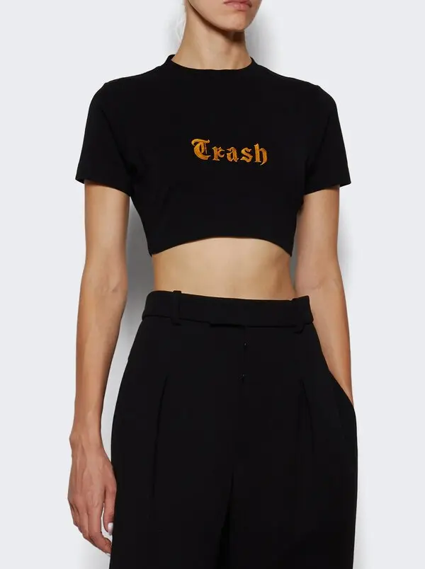 Vetements Fitted Cropped T-shirt
