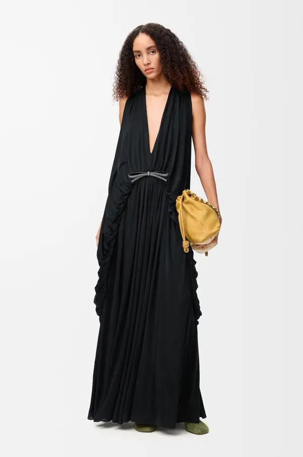 Loewe Draped Silk Jersey Dress
