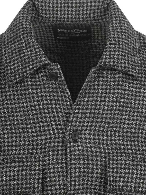 Marc O'polo Houndstooth-check Button-up Overshirt