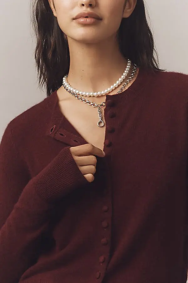 Maeve Crew-neck Cashmere Cardigan Sweater - Endless Passion