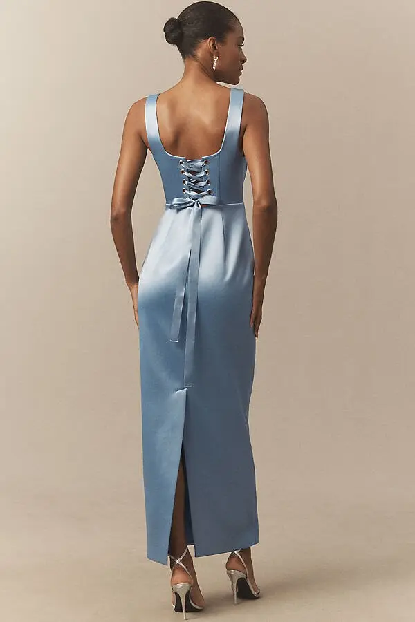 white christmas dresses Filadelfo Romantic Blush Corset Maxi Dress – AIIZIE