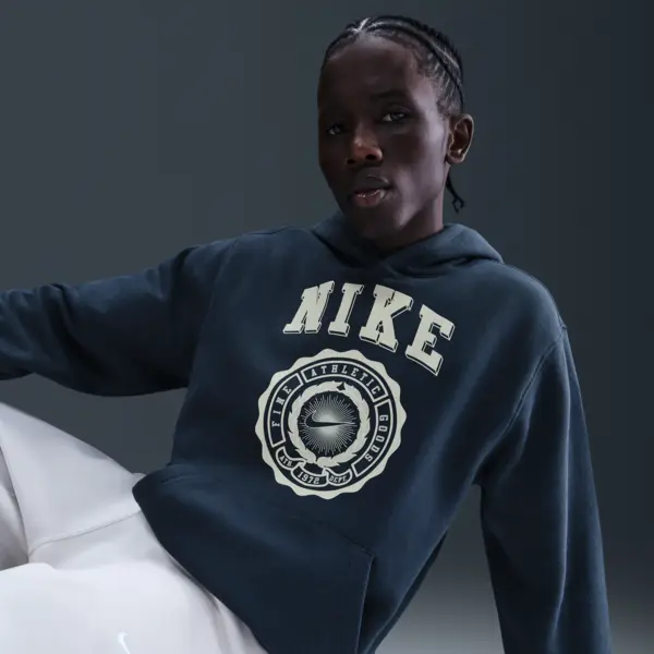 Nike Club Pull-over Fleece Hoodie - Blue