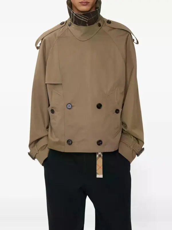 Burberry Cropped Gabardine Trench Coat