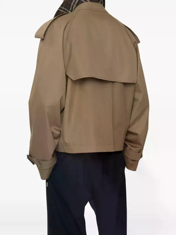 Burberry Cropped Gabardine Trench Coat